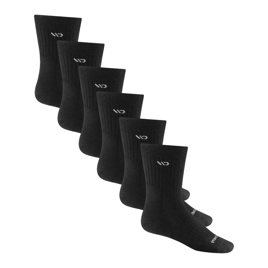 Solid Cushioned Micro Crew Sock 6-Pack - Men's – Wide Open
