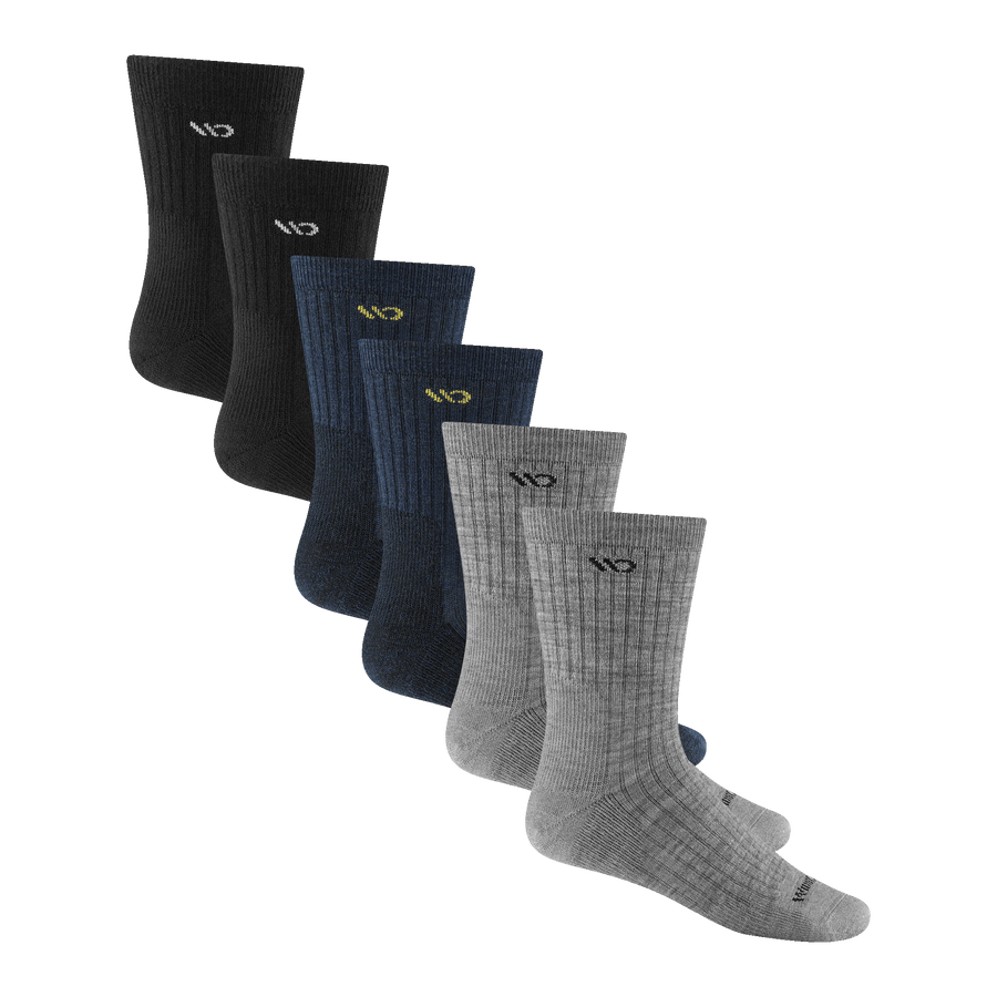 Solid Cushioned Micro Crew Sock 6-Pack - Men's – Wide Open